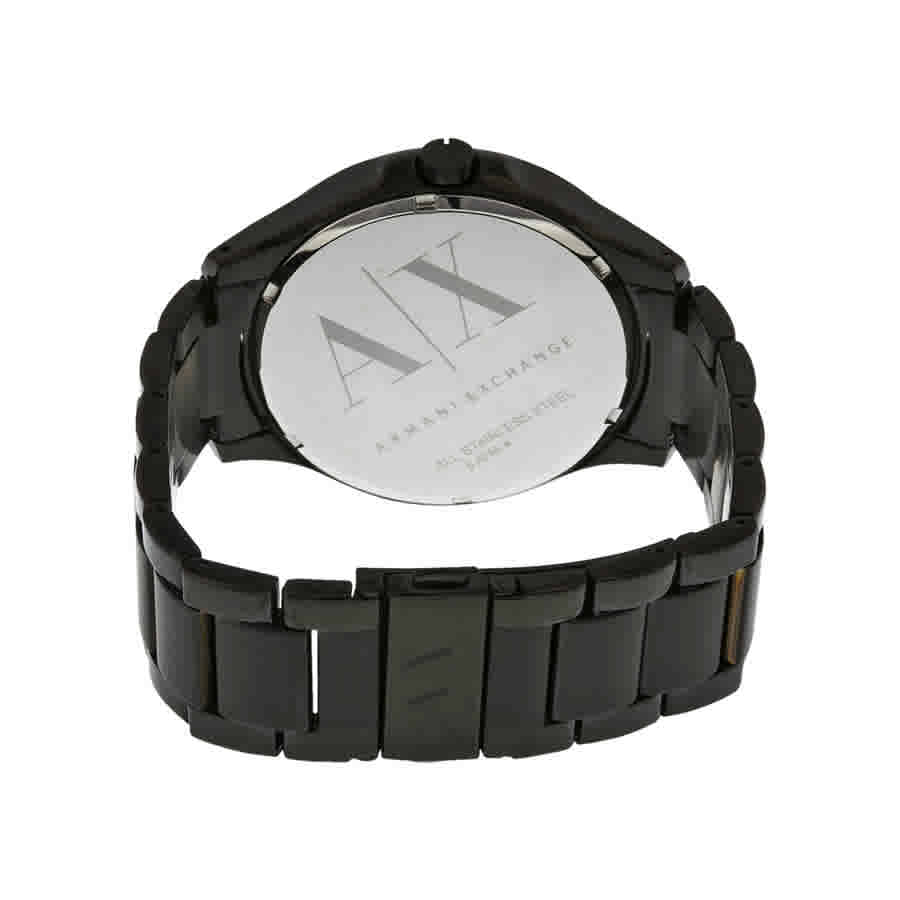Armani Exchange Hampton Black Dial Black Ion-plated Mens Watch AX2104 ...