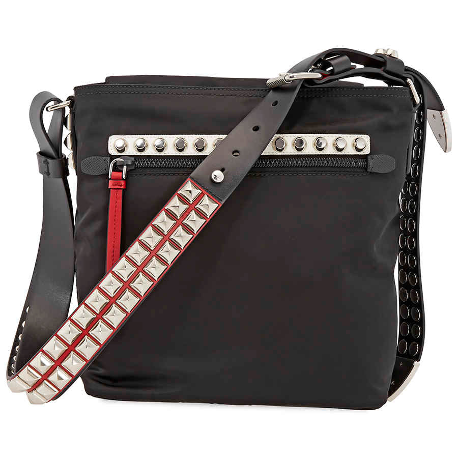 Prada Nylon Bucket Bag- Black/ Fiery Red – Watchsavings.com
