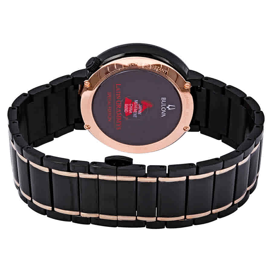 Bulova Latin Grammy Edition Black Dial Two-Tone Mens Watch 98A188 ...